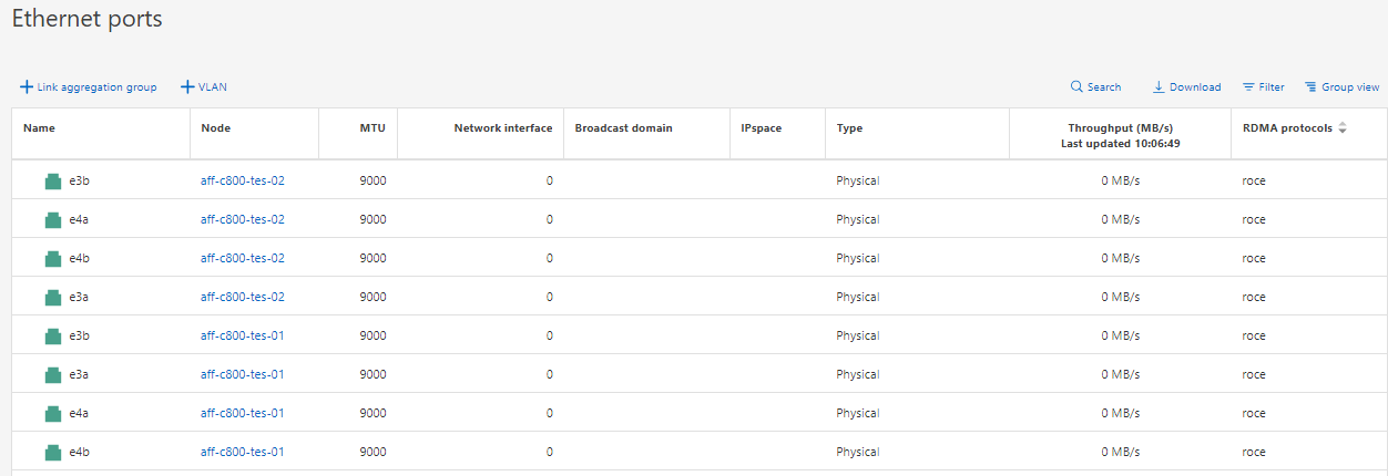 Solved: AFF C800 - RDMA RoCE on LACP portgroup “A broadcast domain with ...