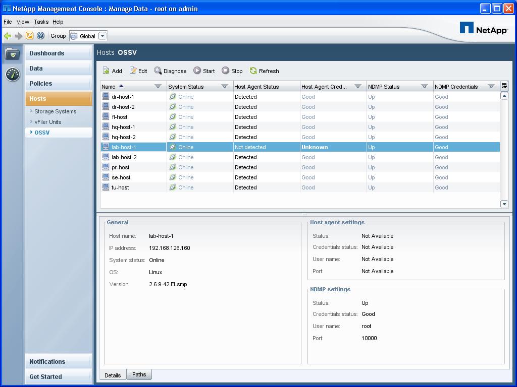 One host agent => OSSV not enabled - NetApp Community