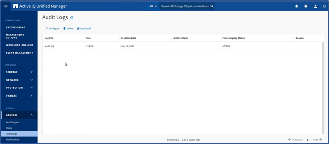 Security Enhancements in Active IQ Unified Manager 9.9 Part 2: Audit ...