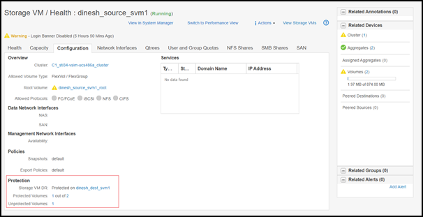 Active IQ Unified Manager 9.9 Data Protection Enhancement Feature: SVM ...
