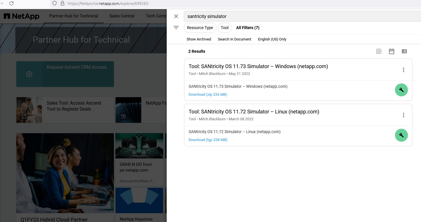 E-Series SANtricity Simulator download location - NetApp Community