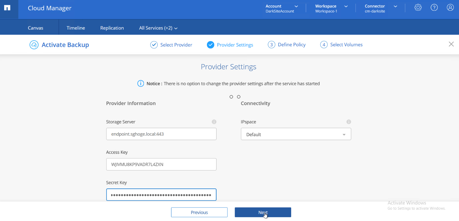 Cloud Backup Support for Cloud Manager Dark-Site Deployments - NetApp ...