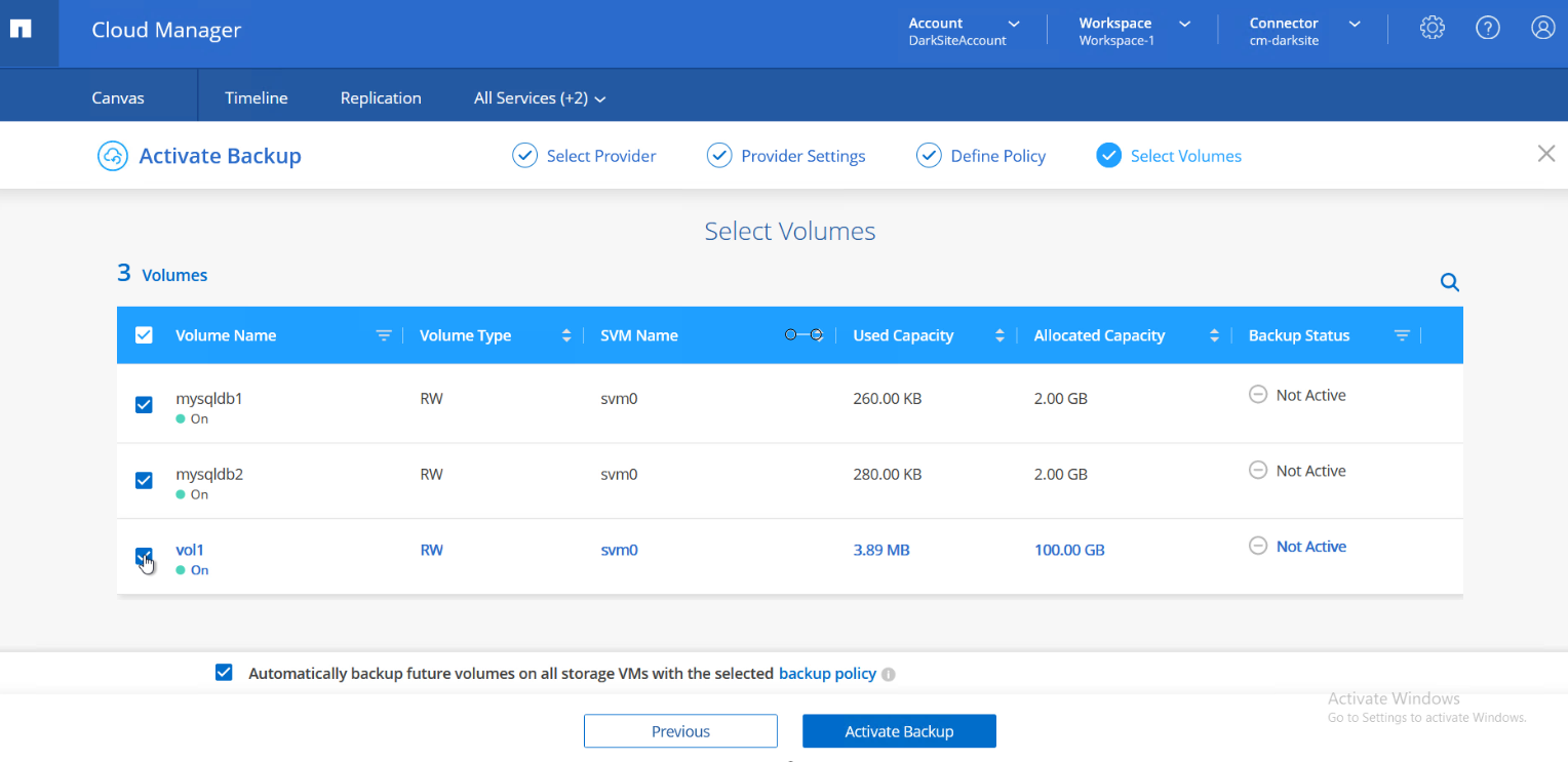 Cloud Backup Support for Cloud Manager Dark-Site Deployments - NetApp ...