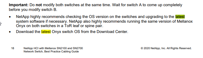 Solved: Mellanox switch software image EOS - NetApp Community