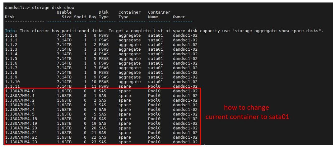 Solved: How to change container ? - NetApp Community