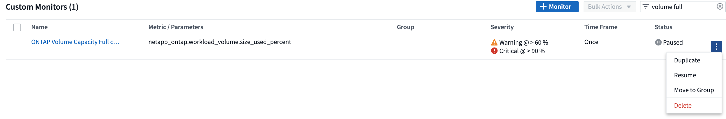 Create your own Metrics Monitors with Cloud Insights: ONTAP Essentials - NetApp Community