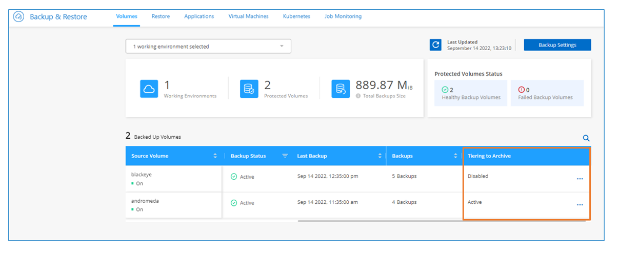 Cloud Backup Service Feature Blog: September '22 Updates - NetApp Community