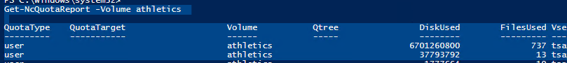 Get-NcQuotaReport shows empty QuotaTarget - NetApp Community