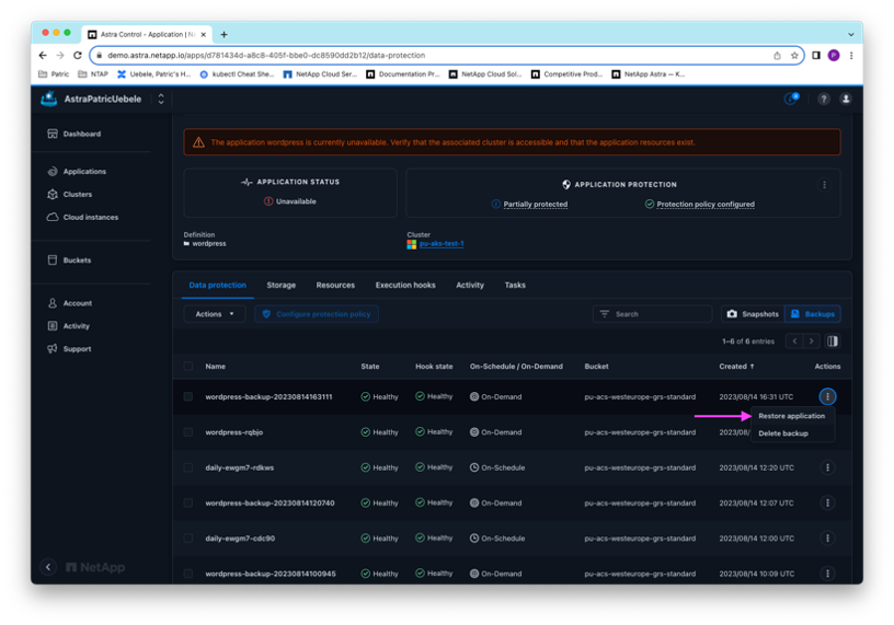 Storage class migration with Astra Control - NetApp Community