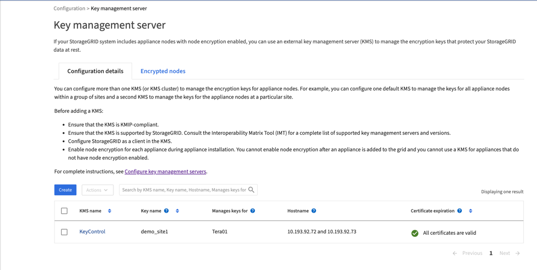 Entrust KeyControl KMS for StorageGRID Node Encryption - NetApp Community
