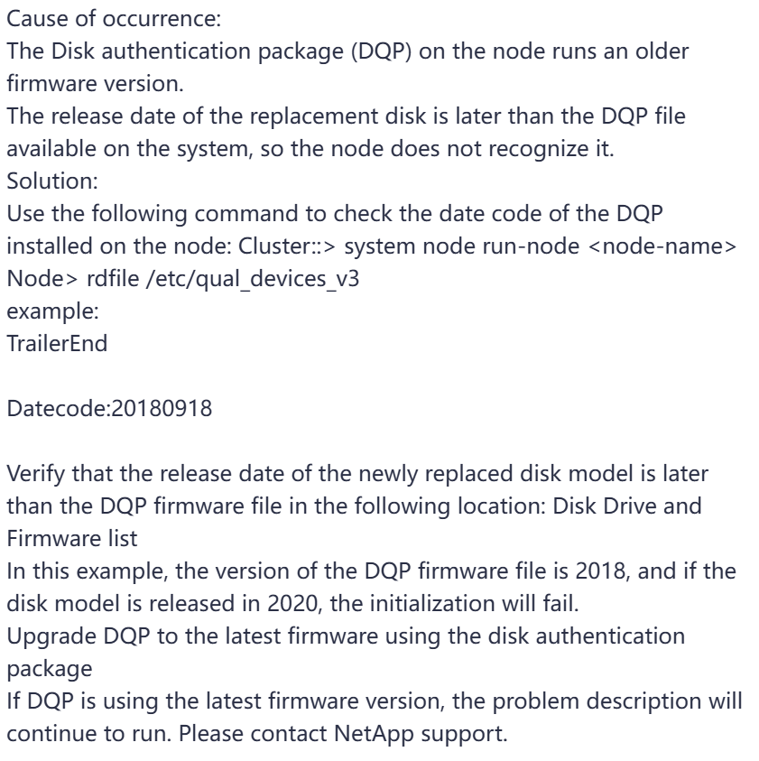 Disk Startup failed - NetApp Community