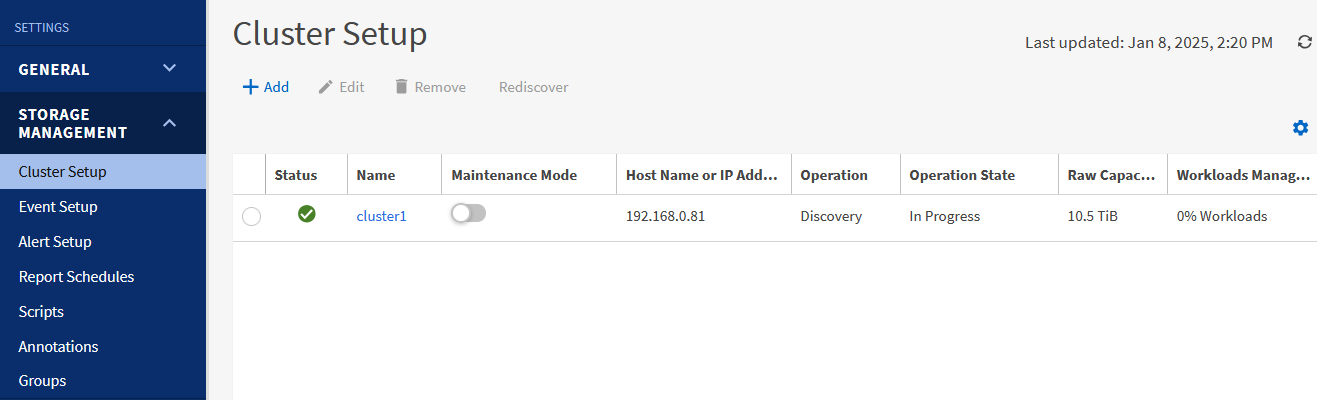 OnCommand Unified Manager can't see anything in dashboard - NetApp ...