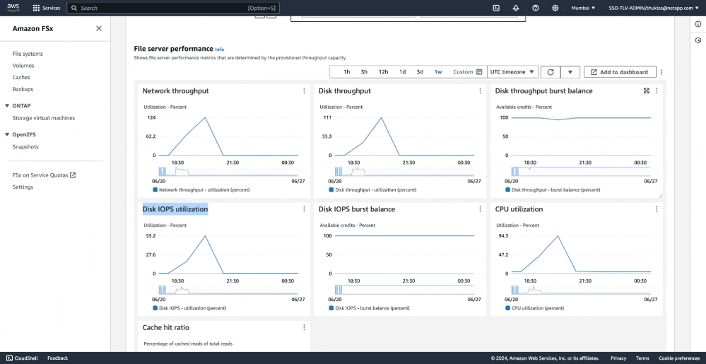 Monitoring Amazon FSx for NetApp ONTAP performance with Amazon ...