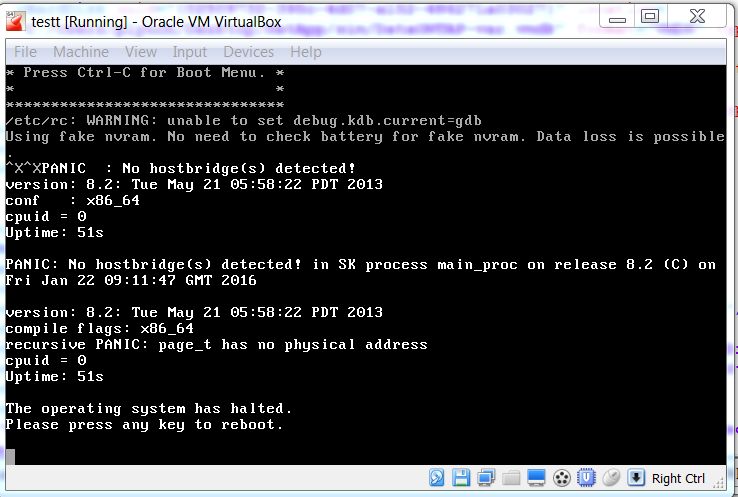 panic - no hostbridge(s) detected in SK process main-_proc on release 8 ...