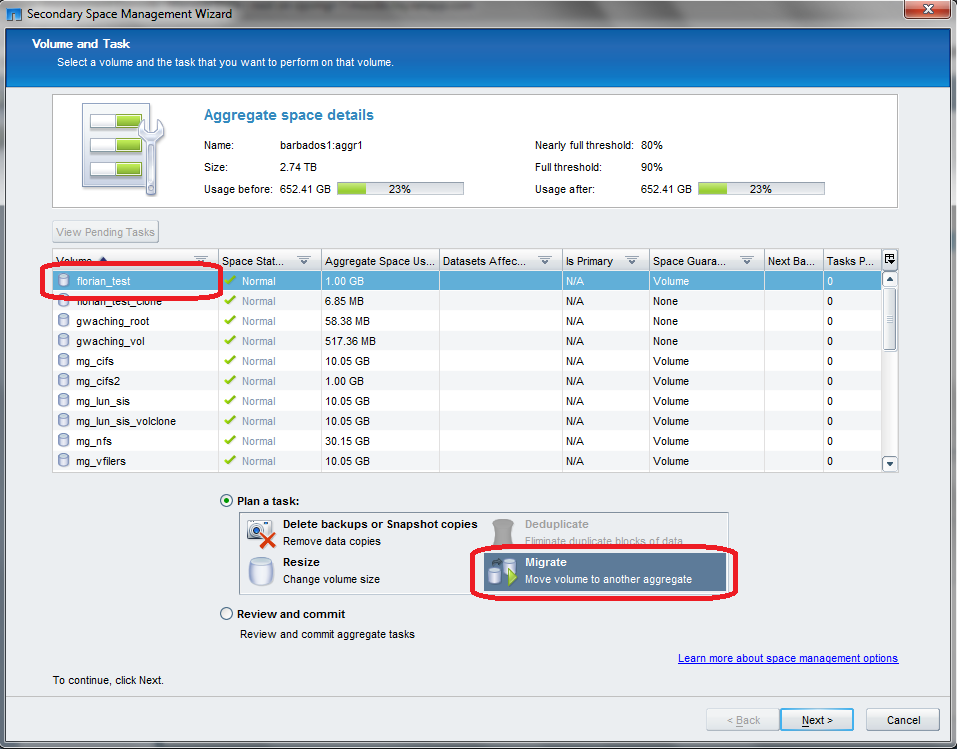 dfpm dataset lag error after aggregate migration - NetApp Community